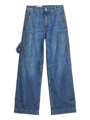 FORTELA Cargo Denim Trousers - Custom Wash