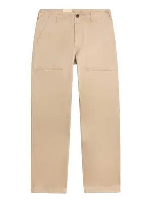 FORTELA Heavyweight Cotton Gabardine Fatigue Trousers - Ecru