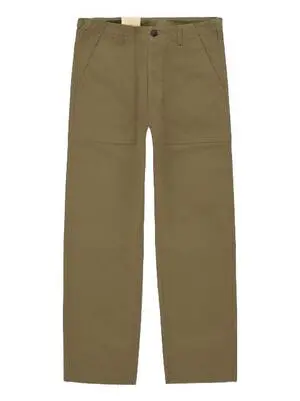 FORTELA Heavyweight Cotton Gabardine Fatigue Trousers - Olive