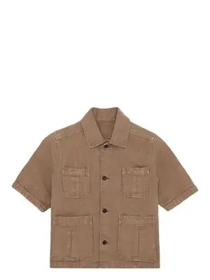 FORTELA Safari Short Sleeve Linen Shirt - Mou