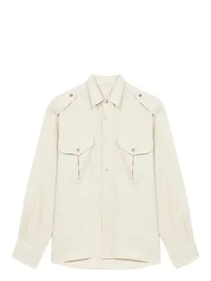 FORTELA Luke Linen Shirt - Stone