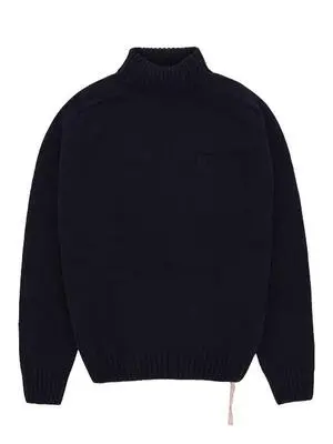FORTELA Mallory Merino Wool High-neck Sweater - Navy Blue