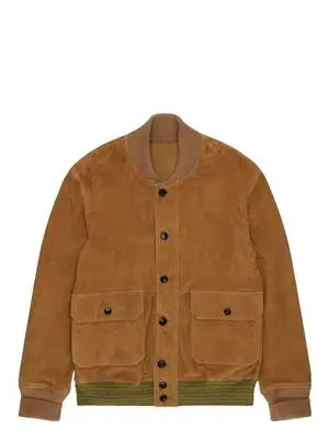 FORTELA Cruiser Suede Bomber Jacket - Camel