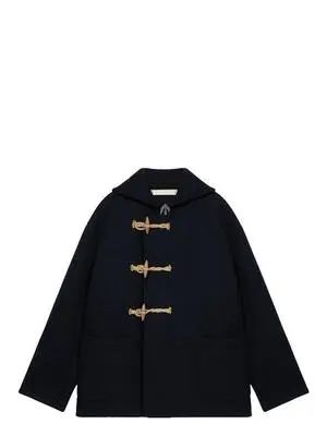 FORTELA Fortela Duffle Virgin Wool Jacket Blue