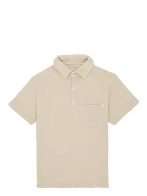 FORTELA Missourim Waffle Jersey Short Sleeve Polo - Beige