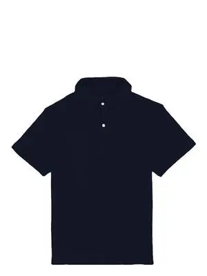 FORTELA Missourim Waffle Jersey Short Sleeve Polo - Navy Blue