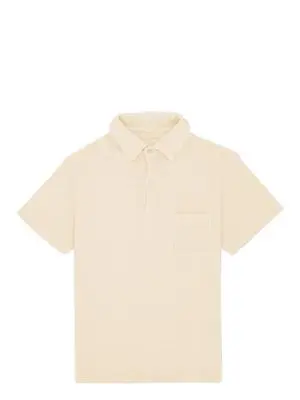 FORTELA Missourim Waffle Jersey Short Sleeve Polo - Off White