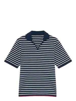 FORTELA Andy Polo Short Ribbed Sleeve - Blue
