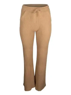 LEZAT Jules Waffle Knit Organic Cotton Drawstring Pant - Iced Coffee