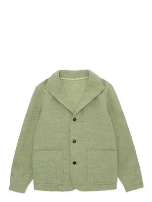 FORTELA Herringbone Tweed Jacket - Sage