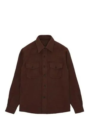 FORTELA Kenny Wool Overshirt - Brown