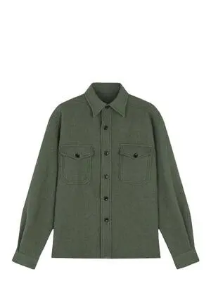FORTELA Kenny Wool Overshirt - Green