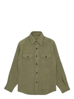 FORTELA Kenny Wool Overshirt - Sage Green