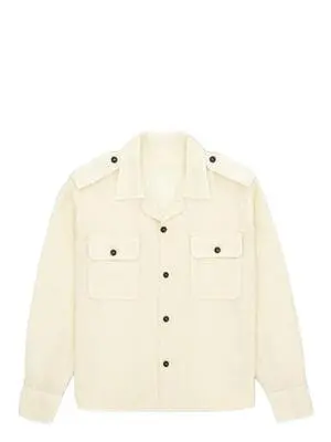 FORTELA Military Linen Shirt - Milk