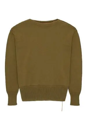 FORTELA Noah Cotton Crewneck Sweater Khaki