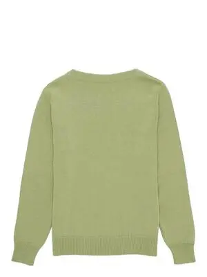FORTELA Noah Cotton Crewneck Sweater Kiwi