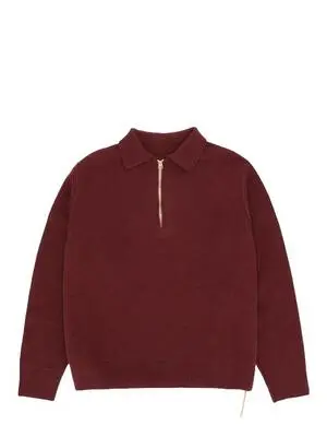 FORTELA Fortela Yale Wool Sweater With Collar And Zip Plum