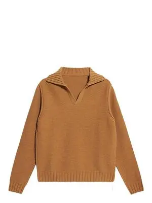 FORTELA Cornell V-neck Wool Sweater - Beige