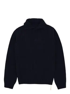 FORTELA Cornell V-neck Wool Sweater - Navy