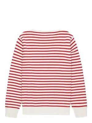 FORTELA Noah1 Cotton Ribbed Sweater White/red