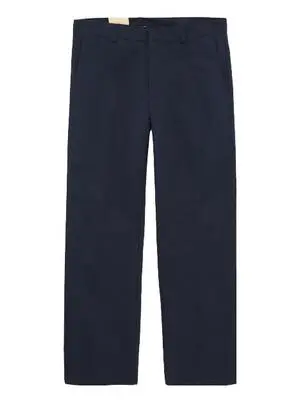 FORTELA Maine Heavy Cotton Gabardine Chino Pants - Navy