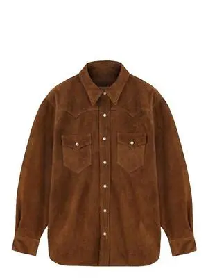 FORTELA Linda Suede Overshirt - Mou