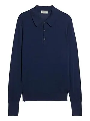 FORTELA Finchley Cotton Knit Polo - French Navy
