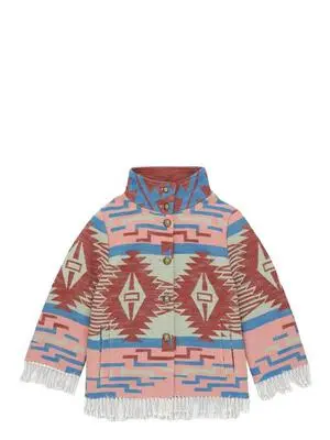 FORTELA Feather Navajo Cotton Cape - Nvj