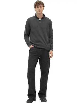 Naked Cashmere Phillip Cashmere Quarter-zip - Charcoal