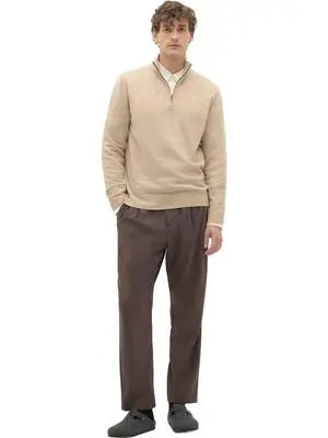 Naked Cashmere Phillip Cashmere Quarter-zip - Flax
