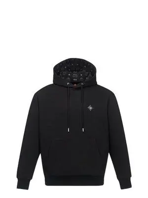 Mcm Essential Logo Patch Ponte Hoodie - Black