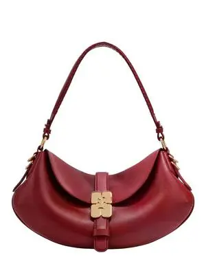 GANNI Buckle Shoulder Bag - Red