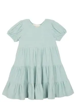 MABEL + HONEY Girls' Textured Dress With Tiered Skirt