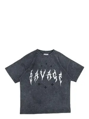 FLY BY NIGHT Fresco T-shirt - Black Oyster/savage