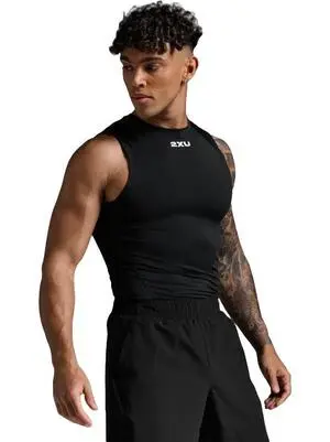 2xu Core Compression Sleeveless Top - Black/silver