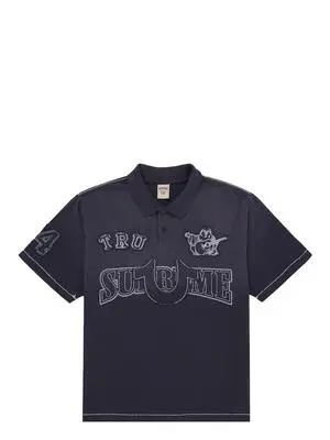 Supreme True Religion Applique Polo Shirt - Navy Blue
