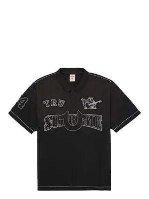 Supreme True Religion Applique Polo Shirt - Black