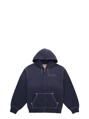 Supreme True Religion Zip Up Hooded Sweatshirt - Navy Blue