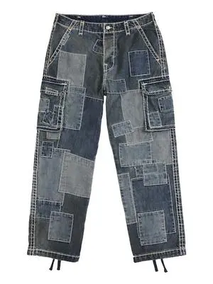 Supreme True Religion Patchwork Cargo Pant - Dirty Indigo