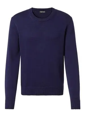 TOM FORD Cotton And Silk Sweater - Blue