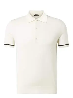 TOM FORD Cashmere And Silk Polo Shirt - White