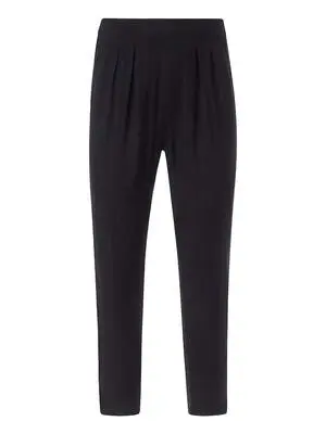 TOM FORD Striped Cotton And Silk Straight Pants - Black