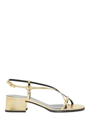 Celine Laminated Lambskin Strappy Sandal - Gold