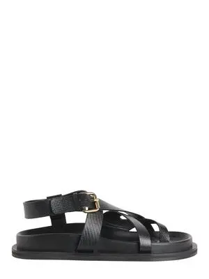 A.emery Leather Elbert Sandals - Black