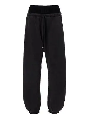 Attico Cotton Jersey Sweatpants - Black