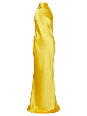 Ralph Lauren Chilton Satin Gown - Yellow