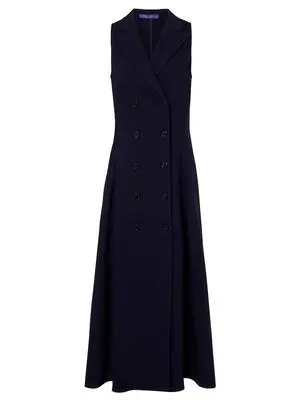 Ralph Lauren Alecia Cotton-blend Midi Dress - Blue