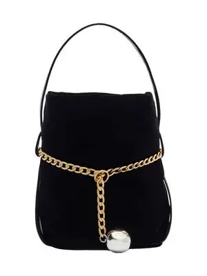 Prada Velvet Bucket Bag - Black
