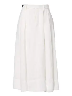 Brunello Cucinelli Mid-rise Midi Skirt - White
