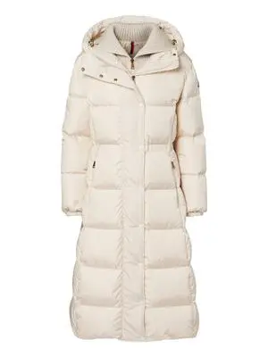 Moncler Chamer Hooded Down Coat - White